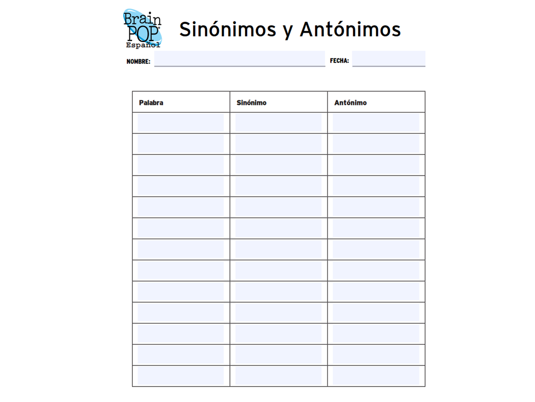 Printables | BrainPOP Maestros